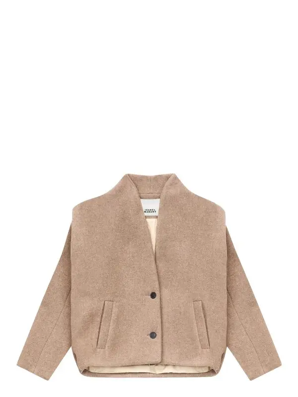 Isabel Marant Drogo Wool Blend Jacket - Taupe