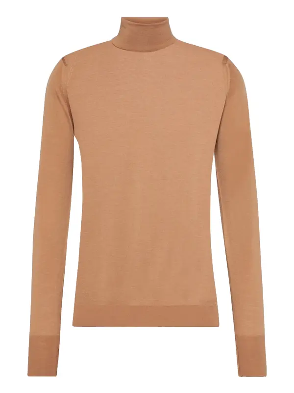 John Smedley Richards Wool Turtleneck Sweater - Brown