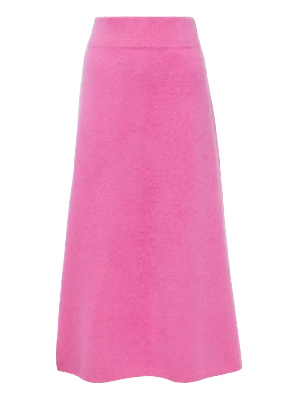 LISA YANG Asta High-rise Cashmere Midi Skirt - Pink