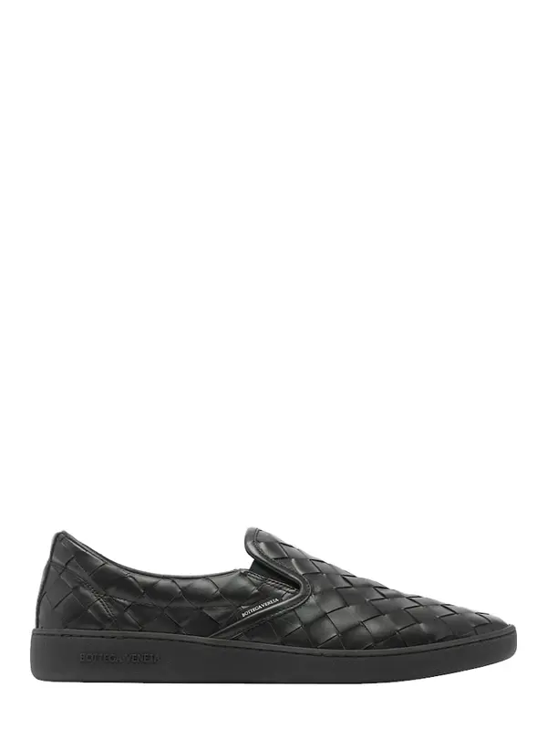 Bottega Veneta Sawyer Leather Slip-on Sneakers - Black