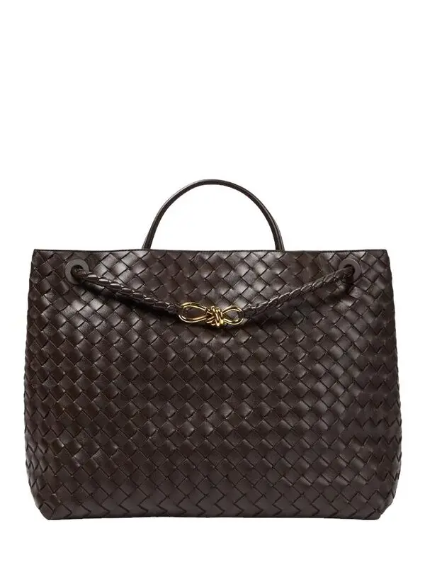 Bottega Veneta Andiamo Large Leather Tote Bag - Brown