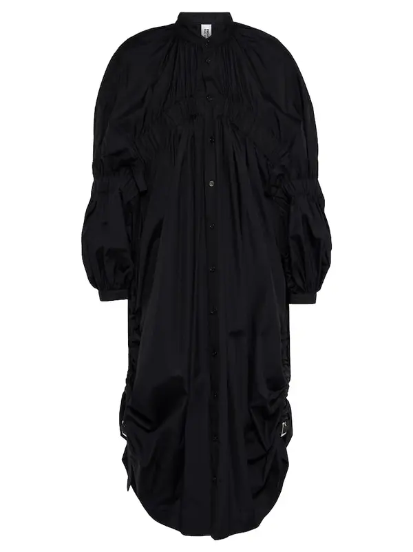 Noir Kei Ninomiya Draped Midi Dress - Black