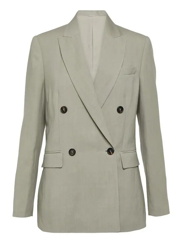 Brunello Cucinelli Double-breasted Blazer - Green