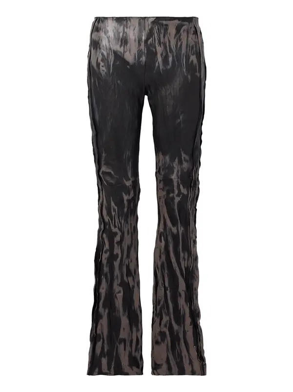 Acne Studios Distressed Crinkled-leather Pants - Black