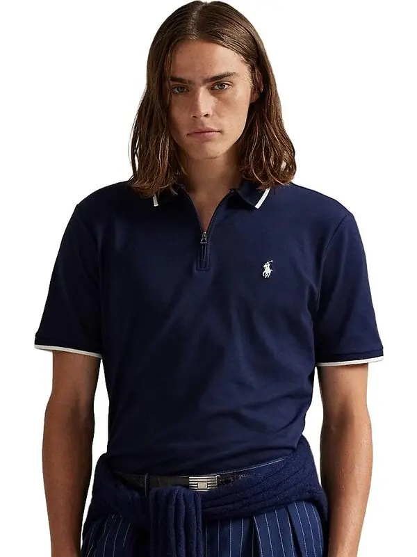 Ralph Lauren Classic Fit Stretch Mesh Polo Shirt - Refined Navy