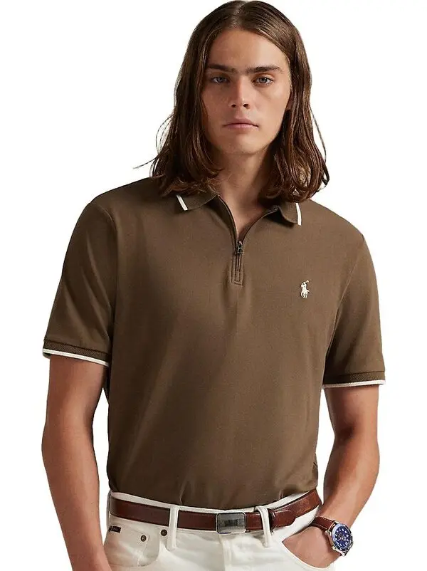 Ralph Lauren Classic Fit Stretch Mesh Polo Shirt - White