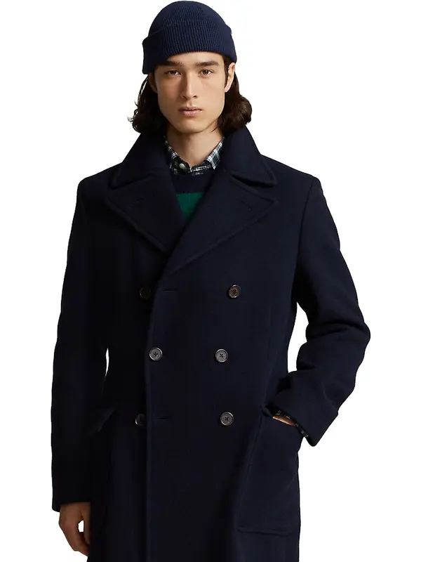 Ralph Lauren Polo Soft Tailored Wool-blend Topcoat - Navy