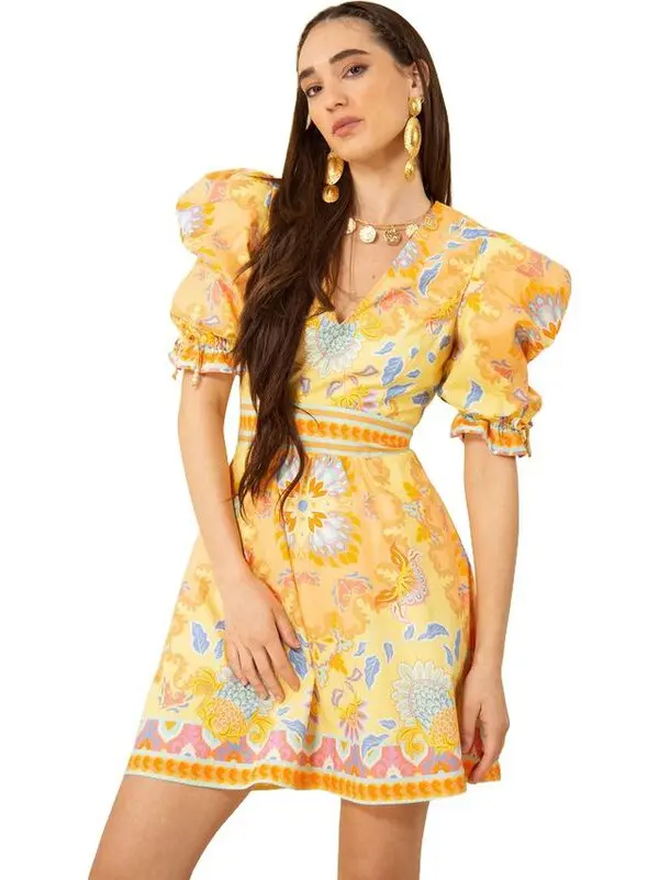 Hale Bob Skylar Poplin Dress - Yellow