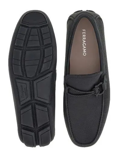 FERRAGAMO Gancini Ornament Driver - Black