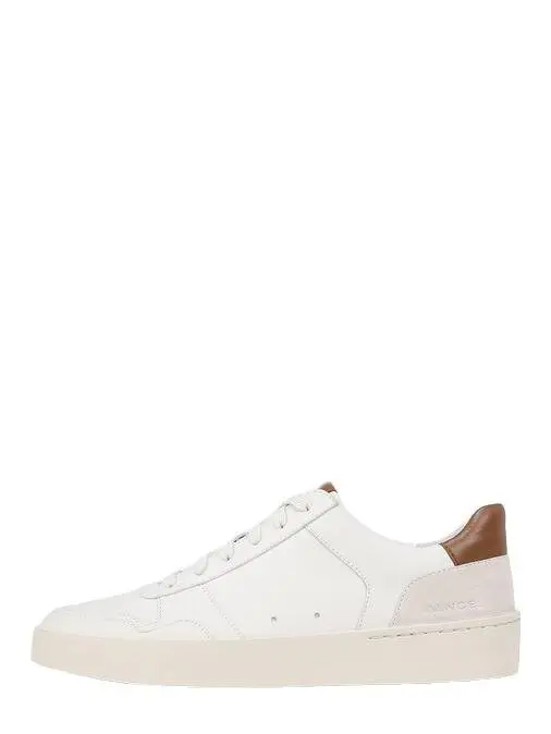 Vince Peyton Leather Lace-up Sneakers - White