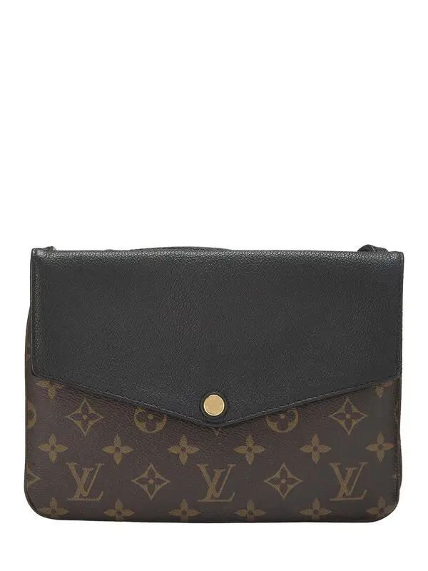 LOUIS VUITTON Monogram Canvas Twice Crossbody Bag - Black