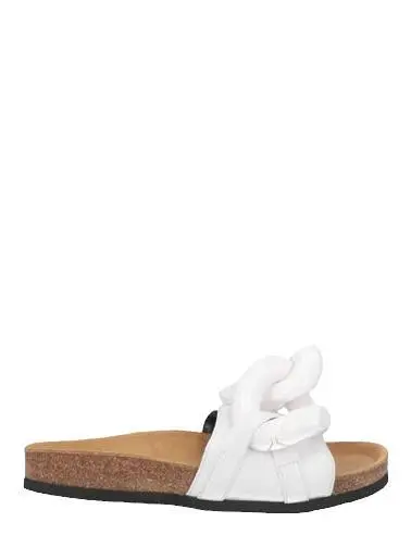 JW Anderson Leather Slide Sandals - White