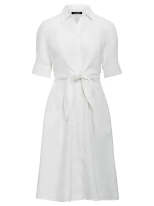Ralph Lauren Linen Midi Shirtdress - White