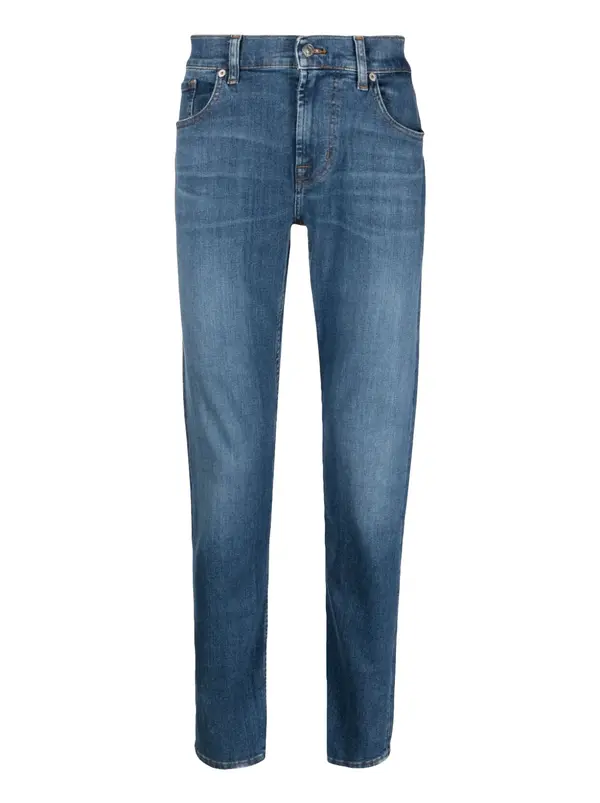 7 For All Mankind Slim-leg Cotton Jeans - Blue