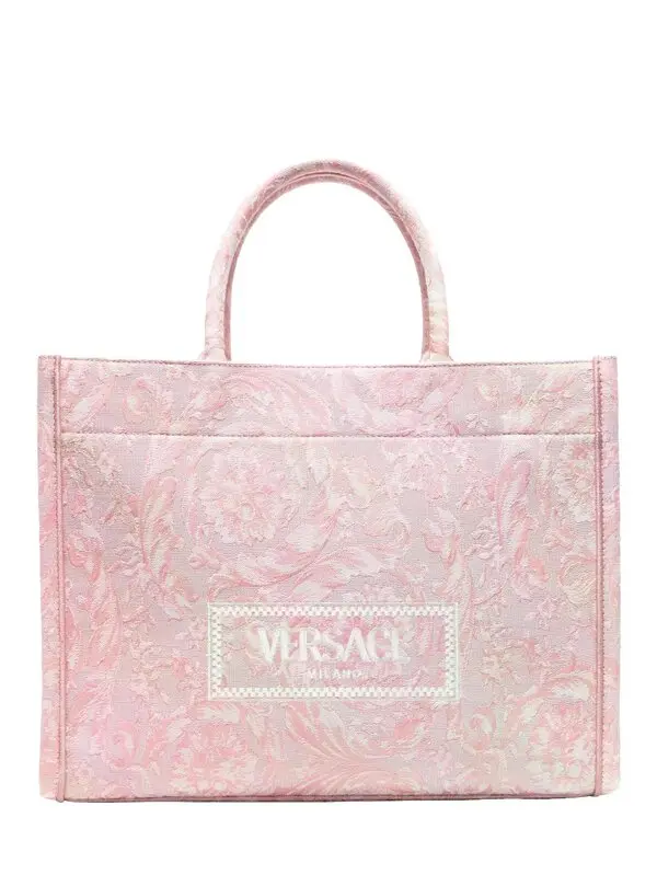 Versace Athena Barocco-print Tote Bag - Pink