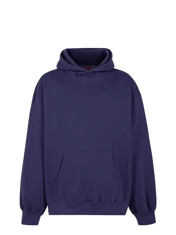 Supreme Satin Appliqué Washed Hoodie - Blue