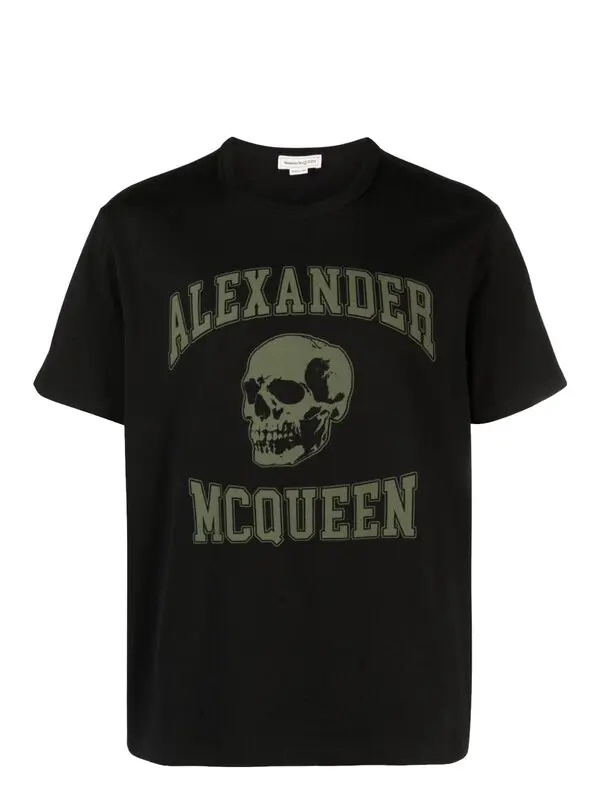 Alexander McQueen Logo-print Cotton T-shirt - Black