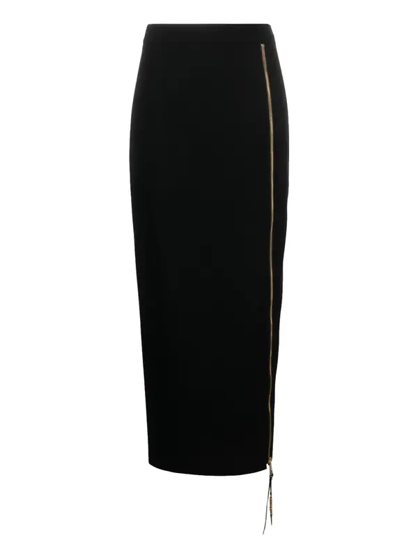 Moschino Lettering Midi Skirt - Black
