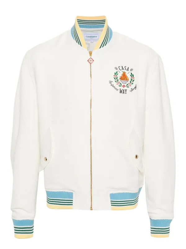 Casablanca Trophy Bomber Jacket - Neutrals