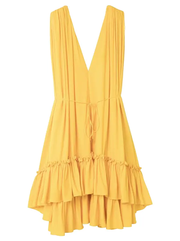 AZ FACTORY Marilyn Sleeveless Flared Dress - Yellow
