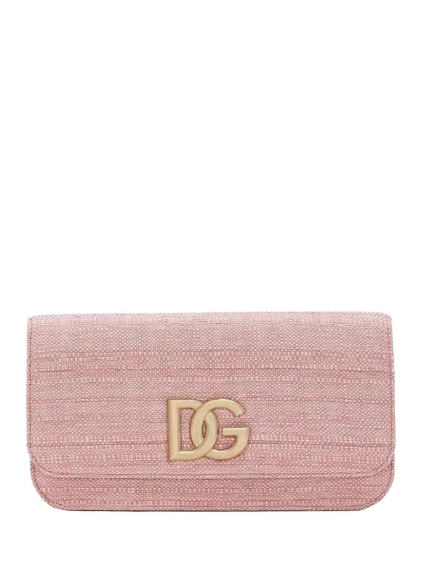 Dolce & Gabbana Logo-plaque Clutch - Pink