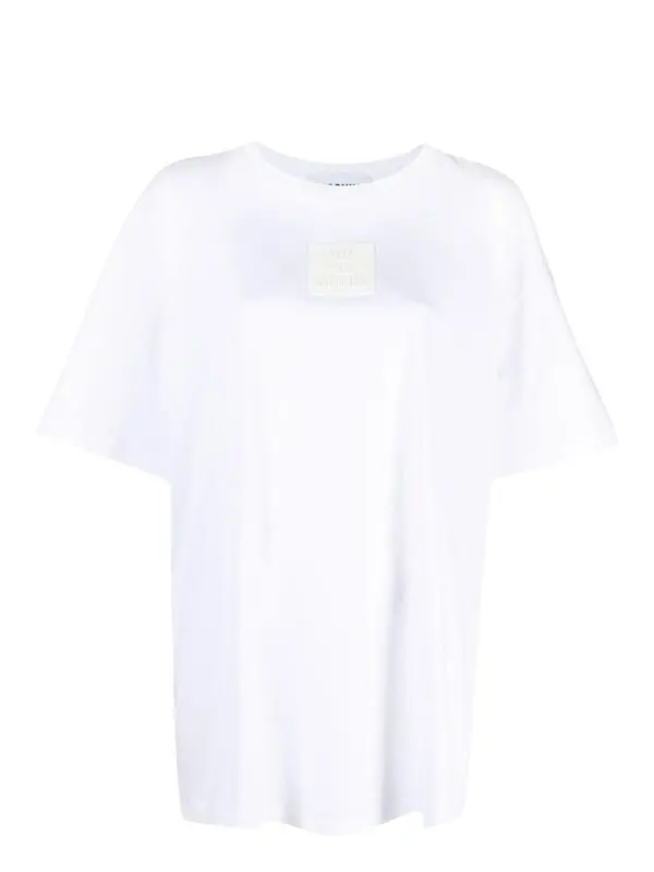 Moschino Logo-patch Organic Cotton T-shirt - White