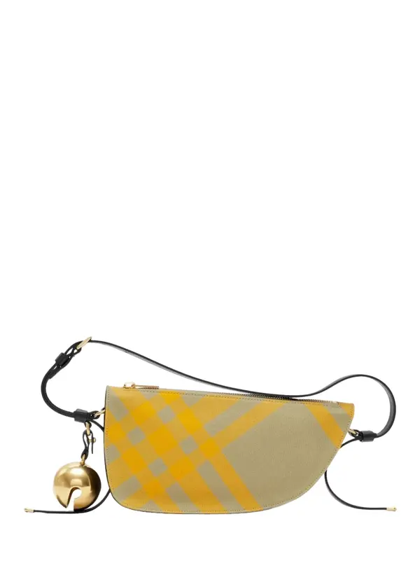 Burberry Check-pattern Shoulder Bag - Yellow
