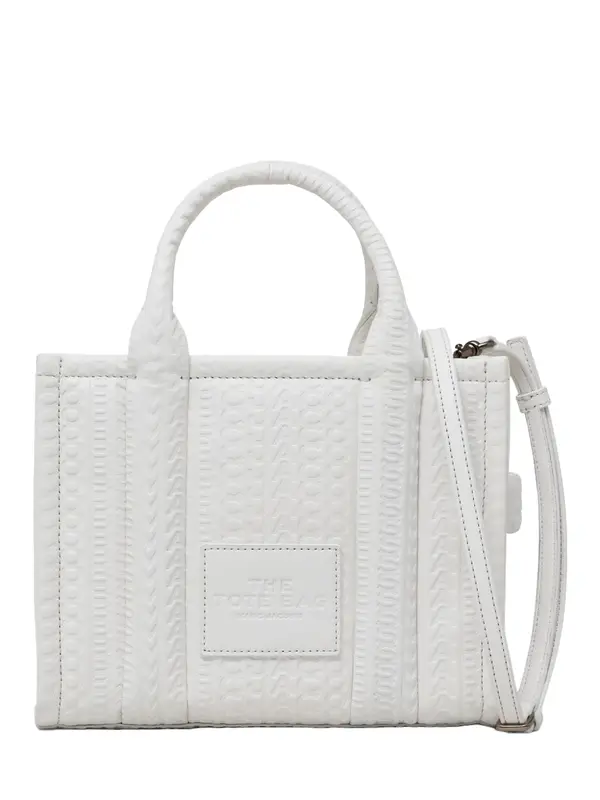 Marc Jacobs Small Monogram Leather Tote Bag - White
