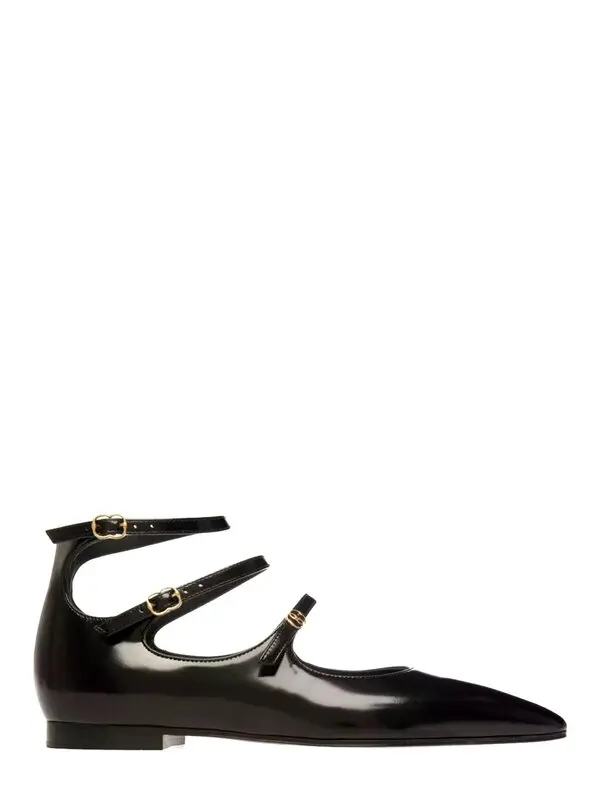 Bally Marilou Patent-leather Ballerina Shoes - Black
