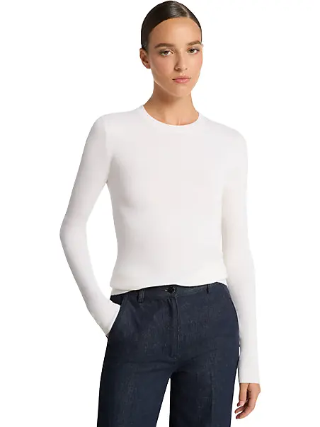 Michael Kors Super Cashmere Long-sleeve Shirt - White