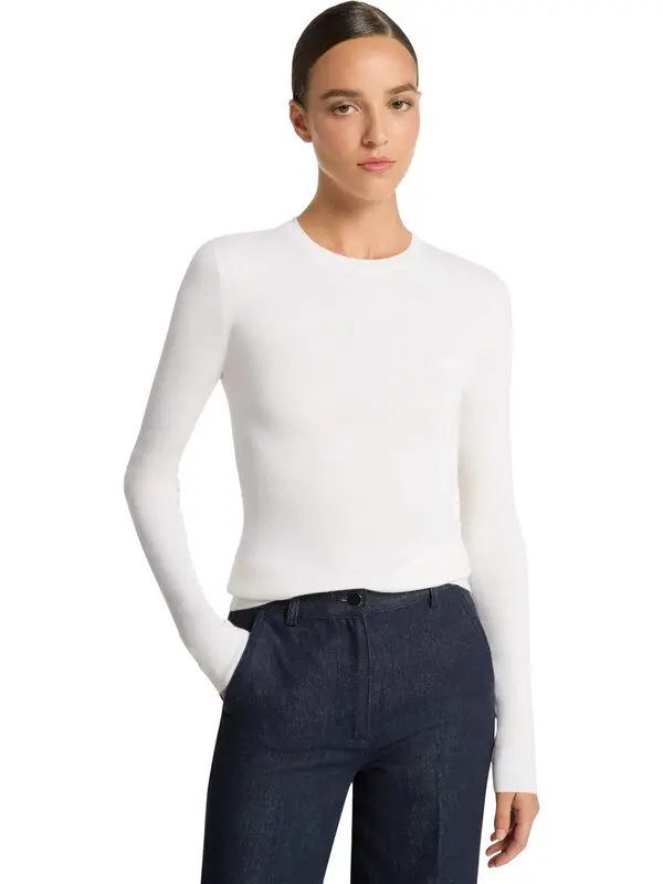 Michael Kors Super Cashmere Long-sleeve Shirt - White