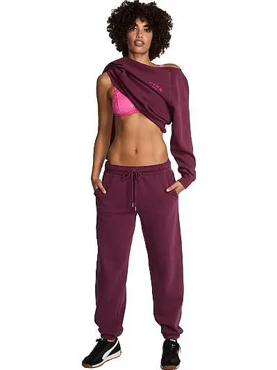 Pink Campus Fleece Sweatpants - Purple