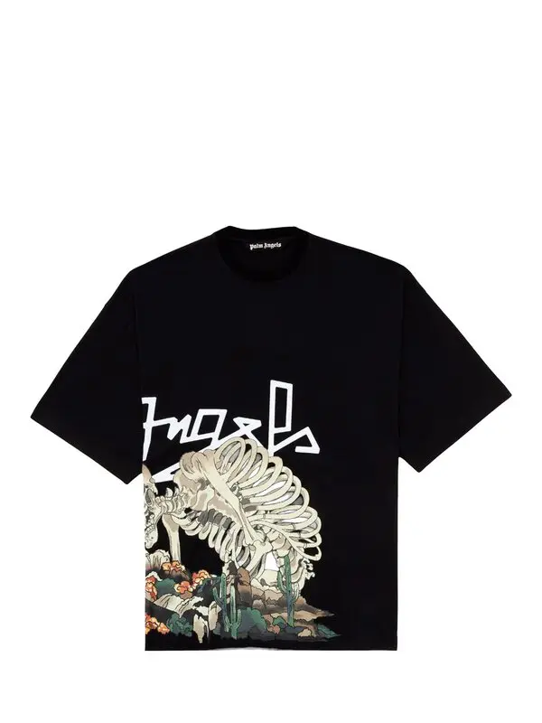 Palm Angels Desert Skull Over Tee /multicolor - Black