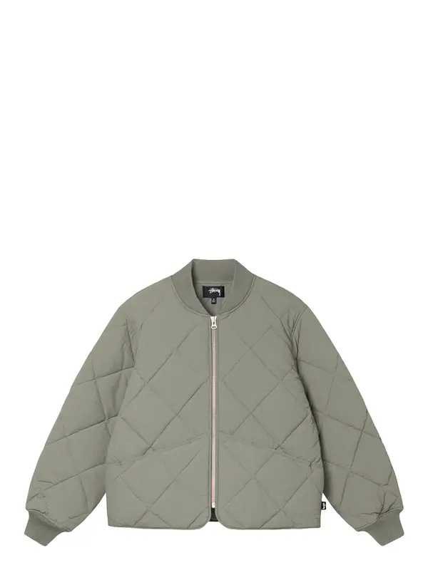 StÜssy Dice Quilted Liner Jacket - Green