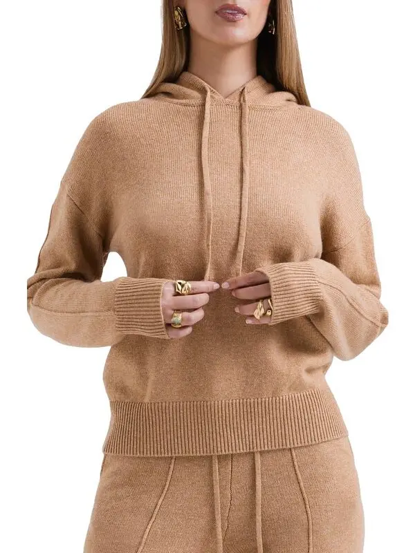 House Of Cb Jionni Hoodie Sweater - Camel
