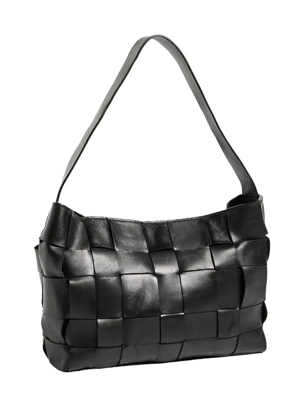 ST. AGNI Woven Mini Tote - Black