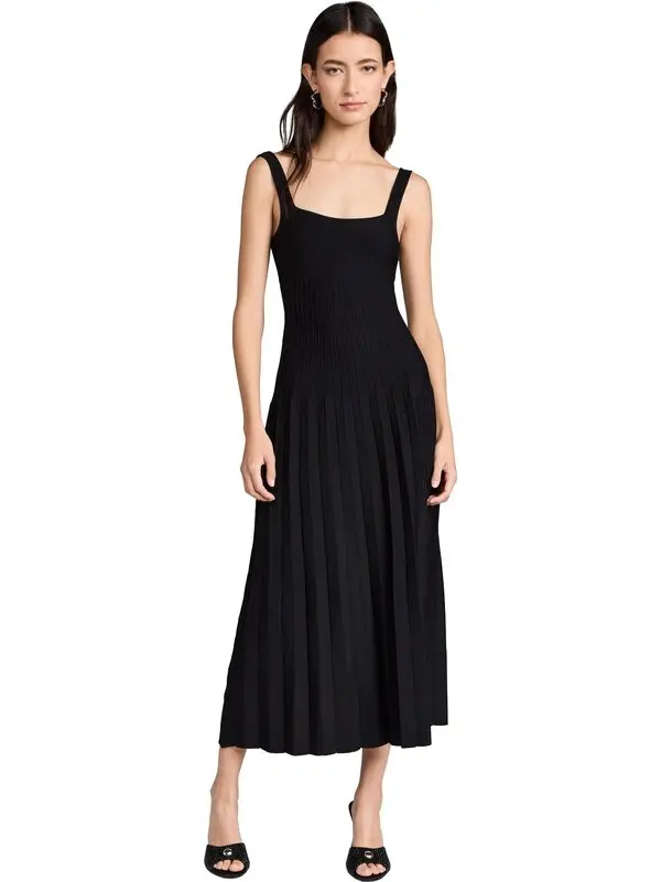 Staud Ellison Knit Dress - Black
