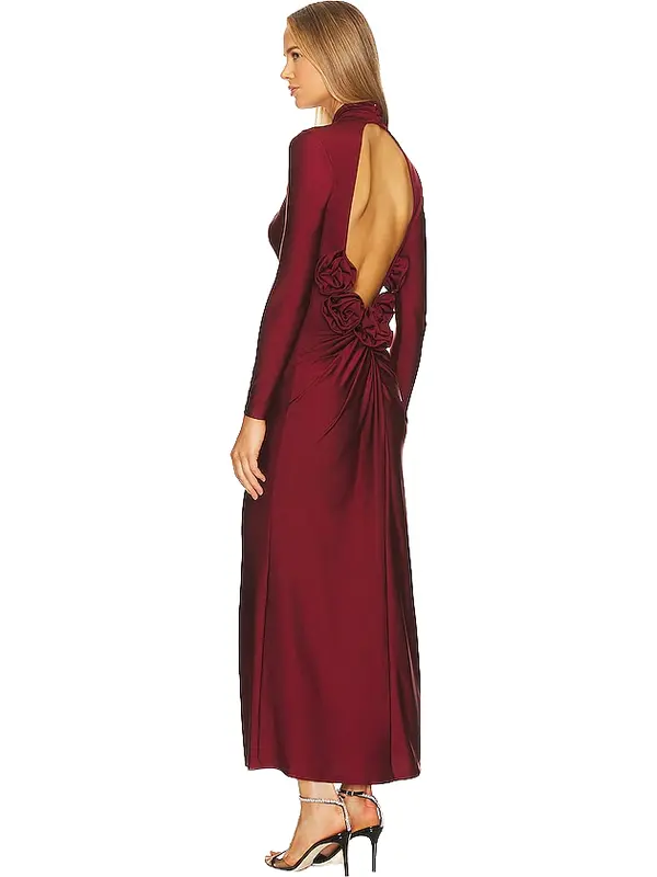 CAMILA COELHO Telma Maxi Dress - Burgundy