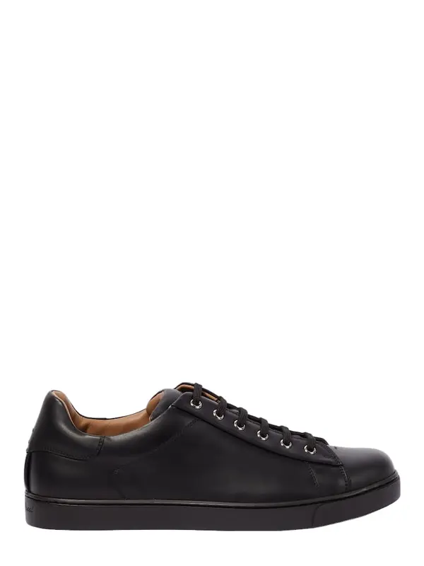 GIANVITO ROSSI Leather Low-top Sneakers - Black