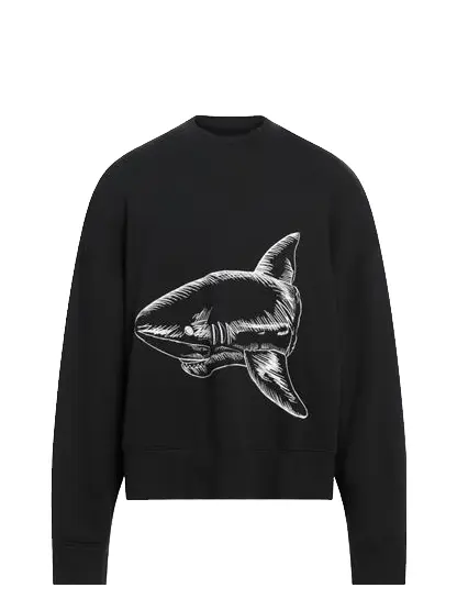 Palm Angels Solid Color Crewneck Sweatshirt - Black