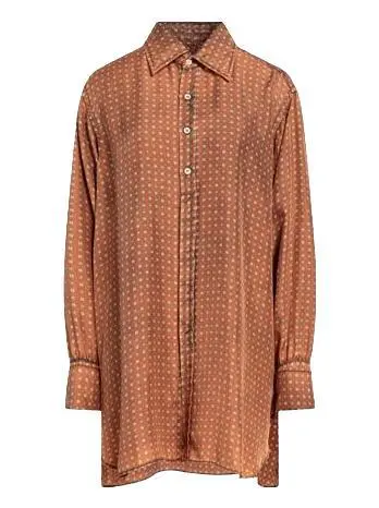 MAISON MARGIELA Silk Twill Shirt - Brown
