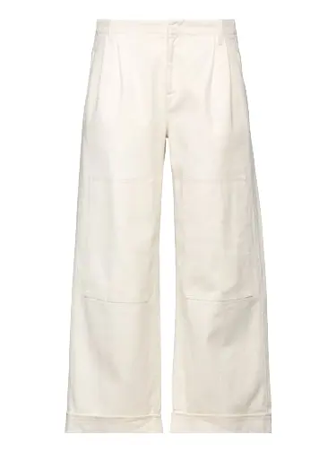Etro Wide Leg Cotton Blend Pants - White