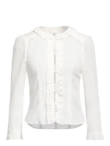 Isabel Marant Ruched Stretch Woven Shirt - White