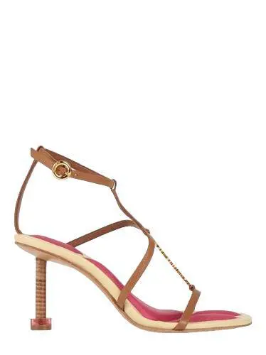 Jacquemus Sandals In Soft Leather - Brown