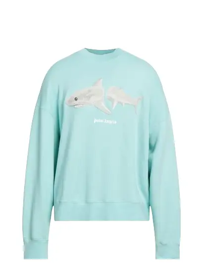 Palm Angels Sweatshirt With Appliqués - Blue