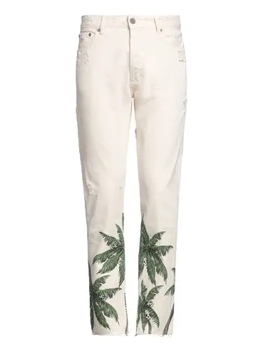 Palm Angels Tapered Gabardine Pants - Off White