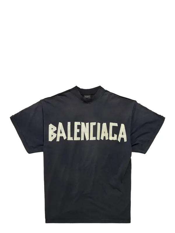 Balenciaga Oversized Logo T-shirt - Black