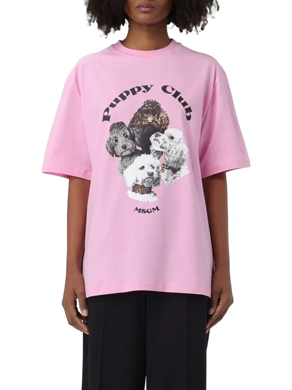 MSGM Graphic Print T-shirt - Pink
