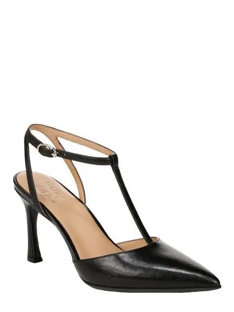 Naturalizer Astrid Pointed Toe Pumps - Black Leather