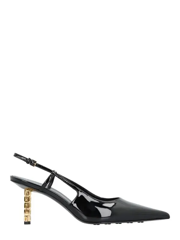 Givenchy G Cube Patent Leather Slingback Pumps - Black